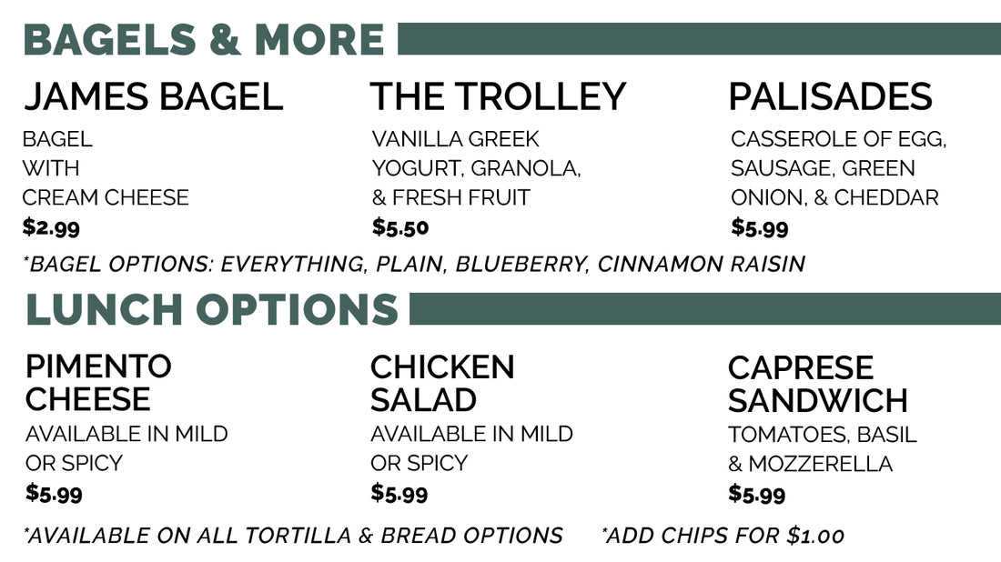 Cafe Menu – Mayfly Coffee